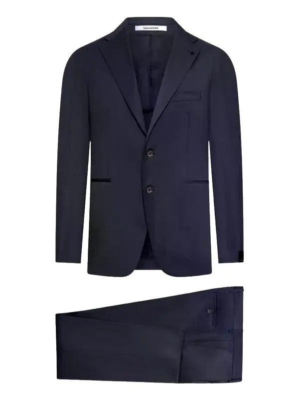 Tagliatore Notched-lapel Single-breasted Suit - Blue