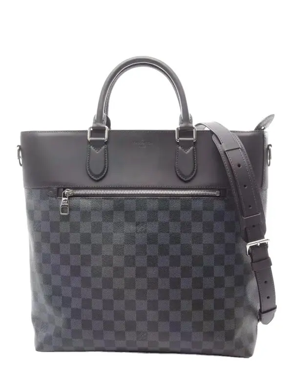 LOUIS VUITTON 2016 Damier Cobalt Newport Tote Satchel - Blue