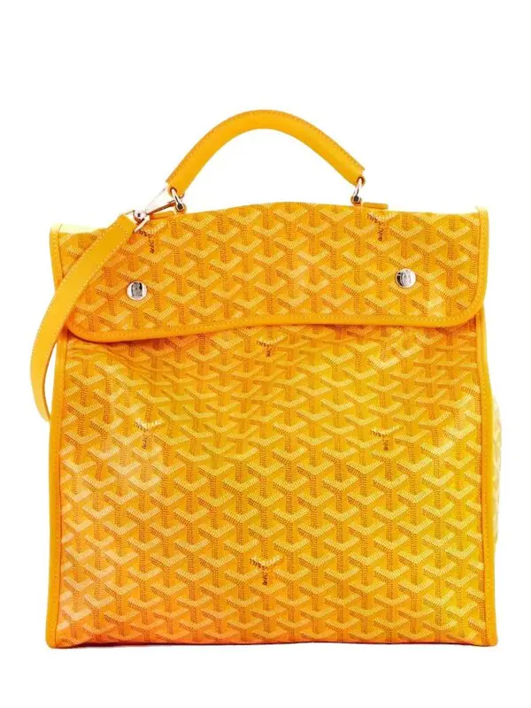 Goyard Saint Leger Briefcase Coated Canvas Backpack - Yellow
