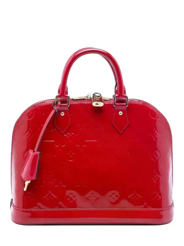 LOUIS VUITTON 2012 Monogram Vernis Alma Pm Handbag - Red