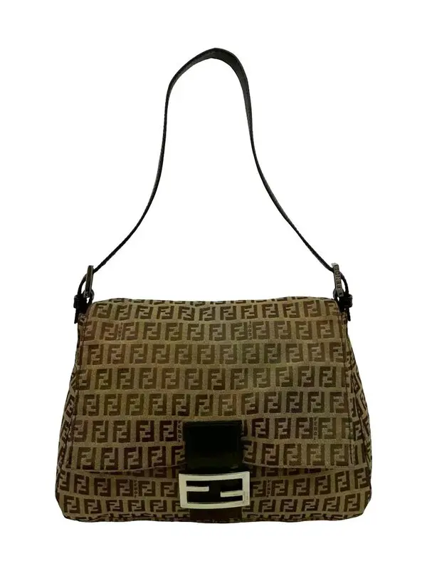 Fendi 2010-2026 Zucchino Canvas Mamma Forever Shoulder Bag - Brown