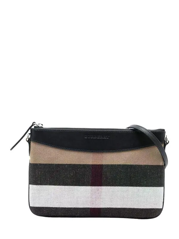 Burberry Mega Check Peyton Crossbody Bag - Brown