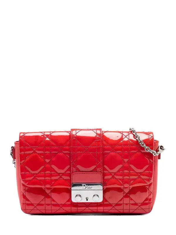 Dior 2012 Patent Cannage New Lock Pouch - Red