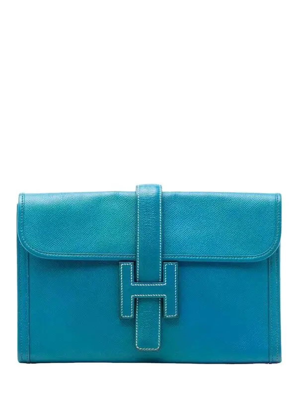 Hermès 2013 Jige 29 Clutch - Blue