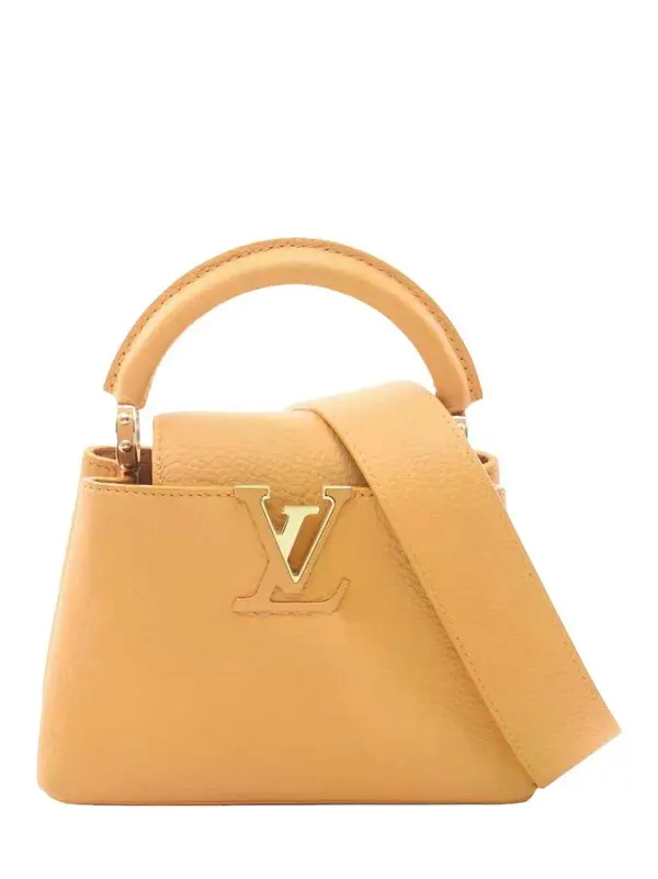 LOUIS VUITTON Taurillon Mini Capucines Satchel 2021-2026 - Yellow