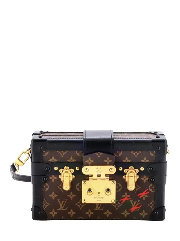 LOUIS VUITTON Petite Malle Monogram Canvas Clutch - Black