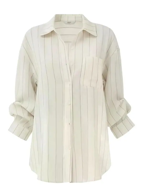 ELEH Striped Pocket Shirt - Neutrals