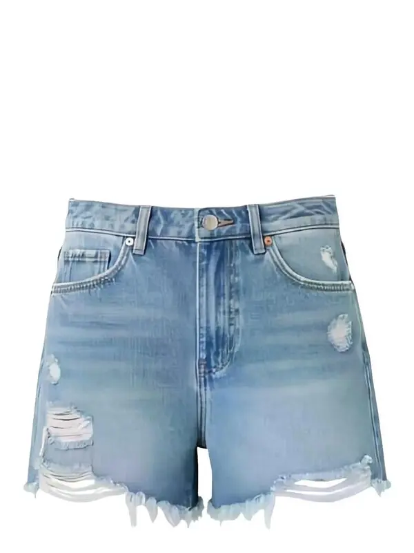 ELEH Distressed Frayed Shorts - Blue