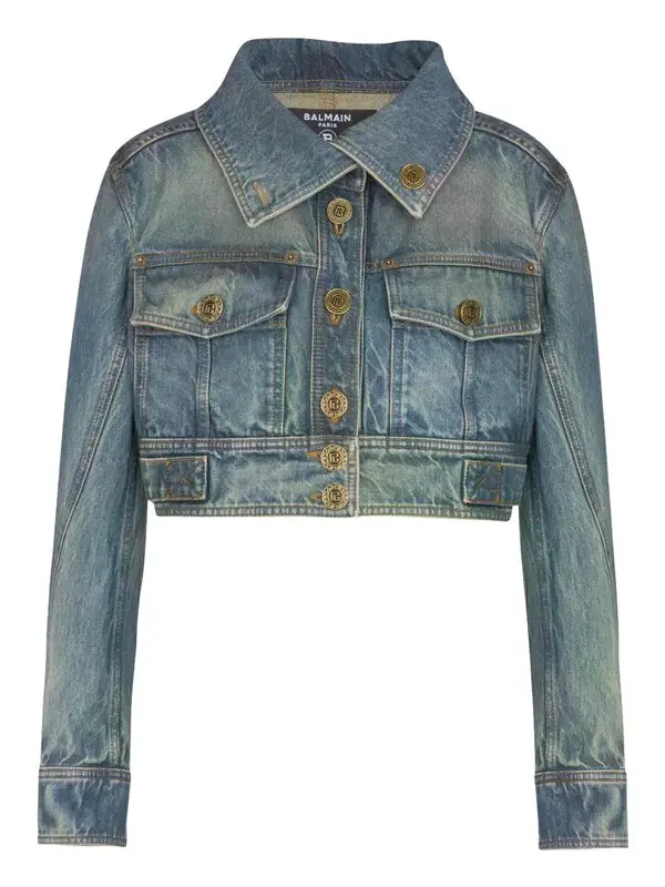 Balmain High-collar Jacket - Blue