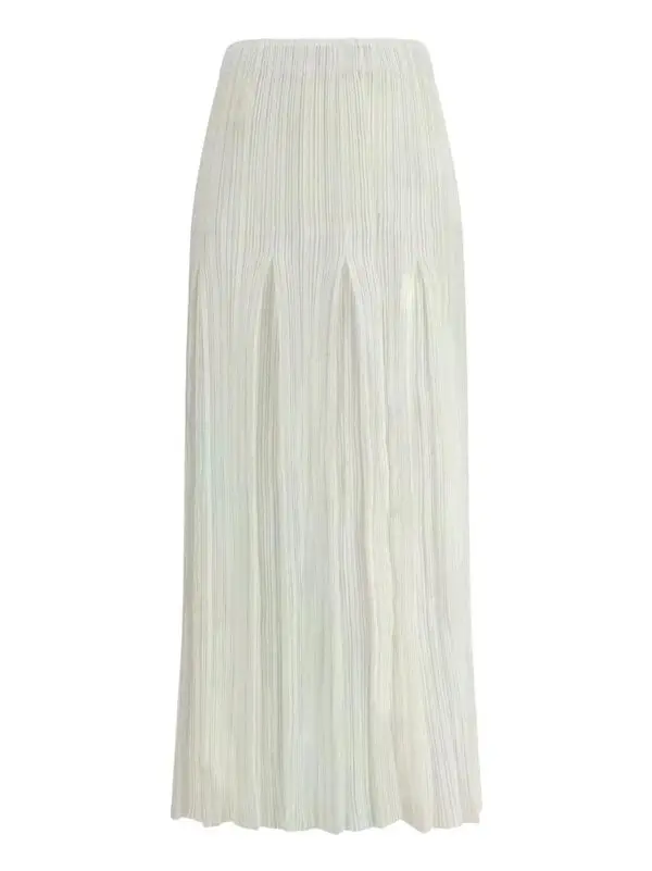 GONGDID DESIGN Pleated Maxi Skirt - Neutrals