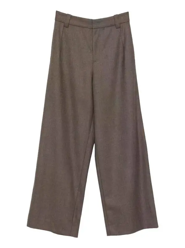 IVORY PARIS Wide-leg Palazzo Trousers - Brown