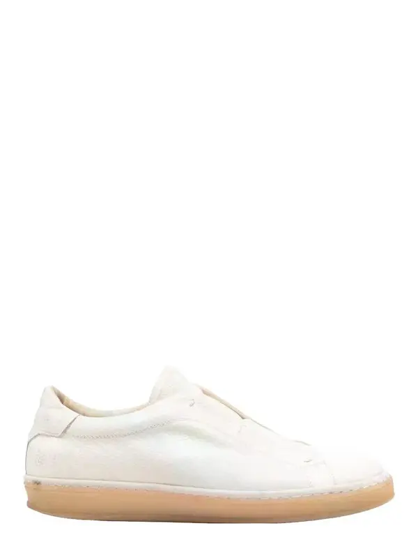 Eleventy Slip-on Leather Sneakers - Neutrals