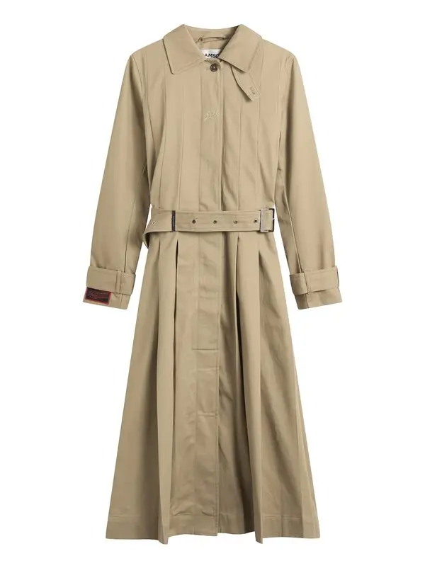 DAMSON MADDER Sofia Pleated Trench Coat - Stone