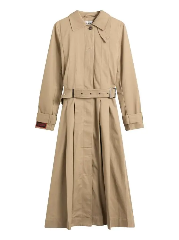 DAMSON MADDER Sofia Pleated Trench Coat - Stone