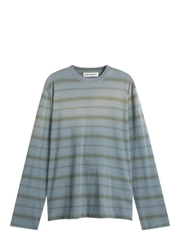 Our Legacy Stripe Box Long Sleeve T-shirt - Spray