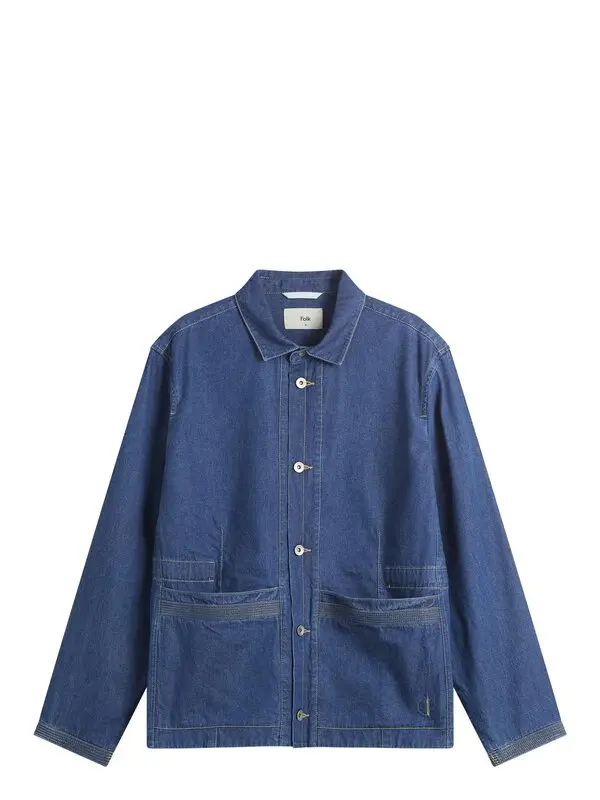 Folk Anniversary Denim Chore Jacket - Indigo Denim