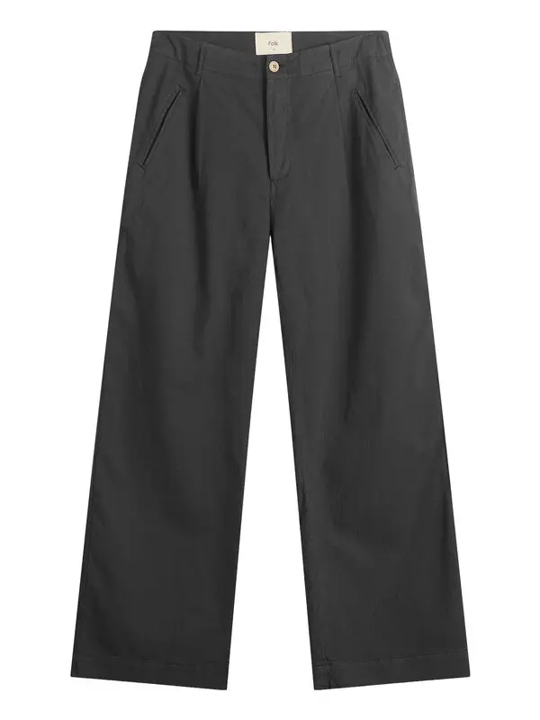 Folk Assembly Pant - Soft Black Mini Stripe
