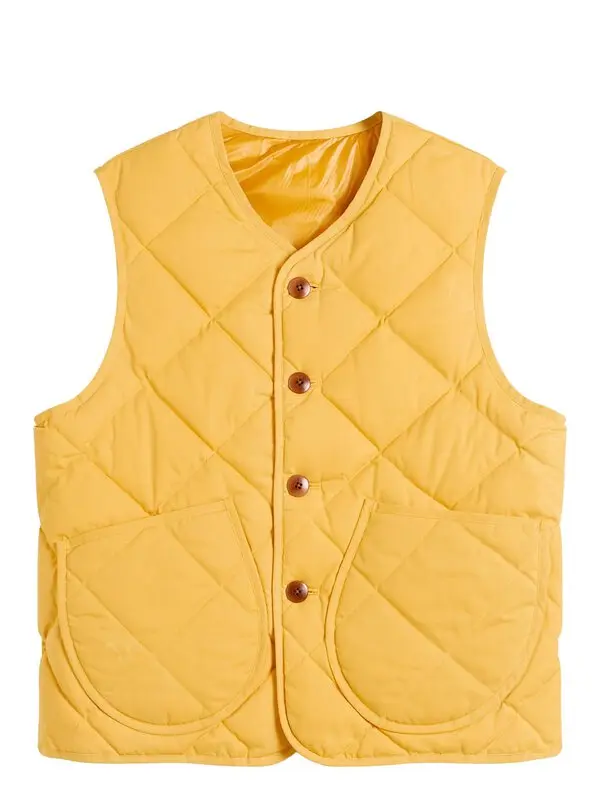 DRAKE'S X Nanga Quilted Vest - Mustard