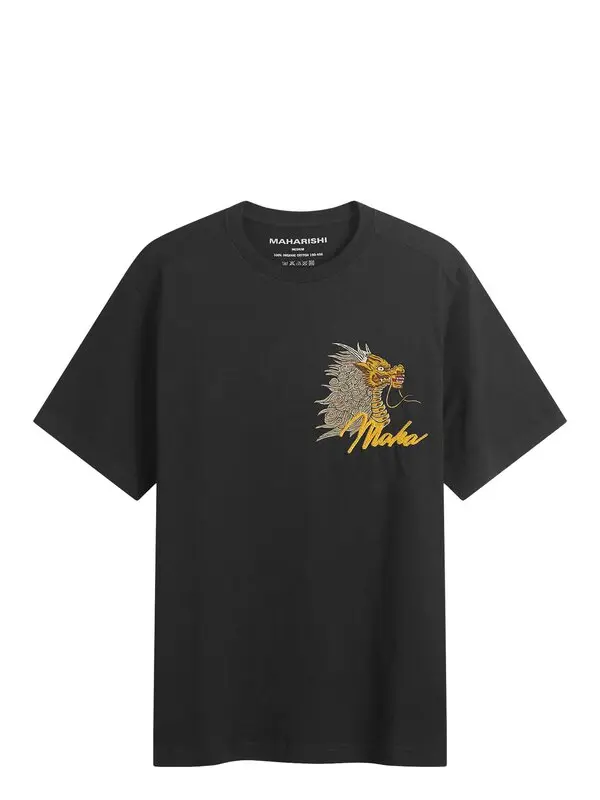 MAHARISHI Year Of The Fire Horse Embroidered T-shirt - Black
