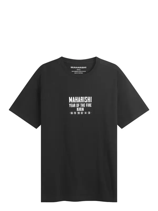 MAHARISHI Paper Cut Kirin T-shirt - Black