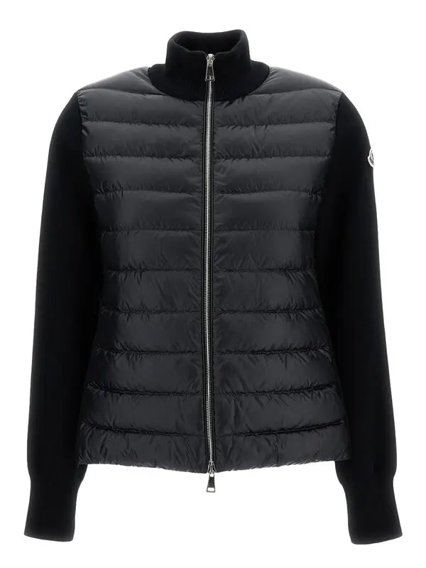 Moncler Knitted Hybrid Jacket - Black