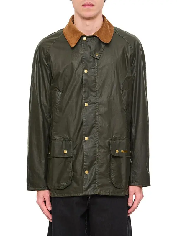 Barbour Jacket With Pockets And Embroidered Logo - Green