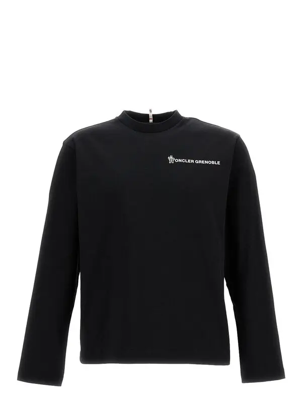 Moncler Maglietta Maniche Lunghe - Nero