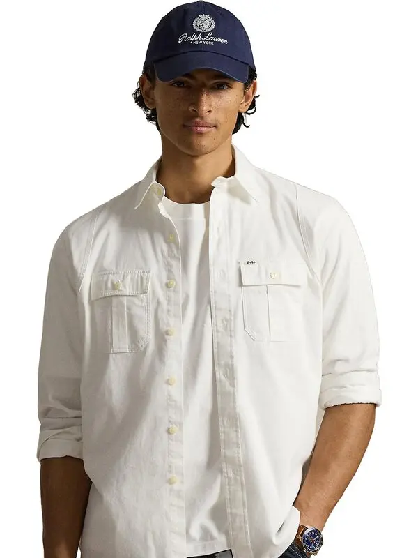 Ralph Lauren Classic Fit Sateen Workshirt - White