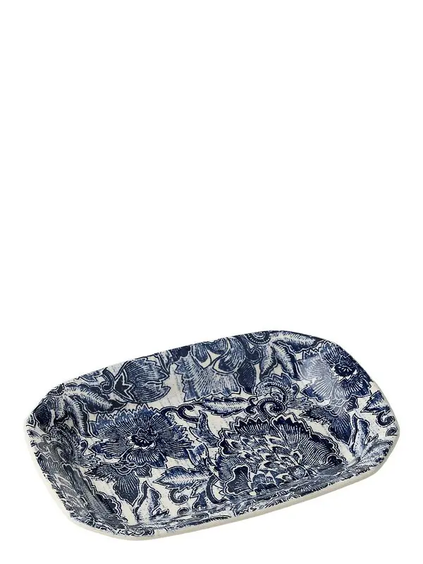 Ralph Lauren Faded Peony Trinket Tray - Indigo
