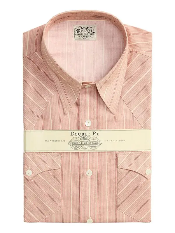 Ralph Lauren Slim Fit Stripe-print Western Shirt - Red Multi Stripe