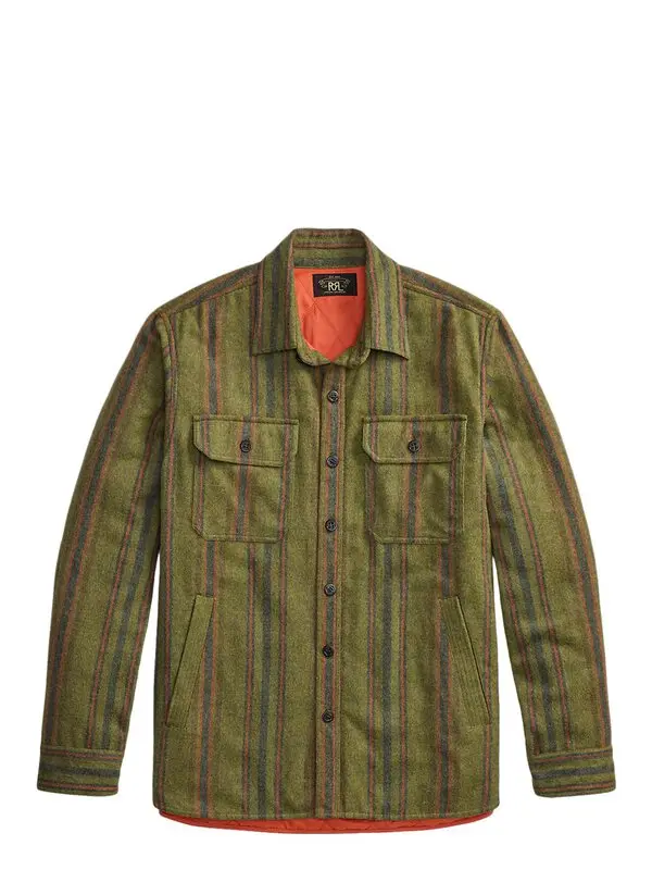 Ralph Lauren Brushed Twill Shirt Jacket - Green Multi