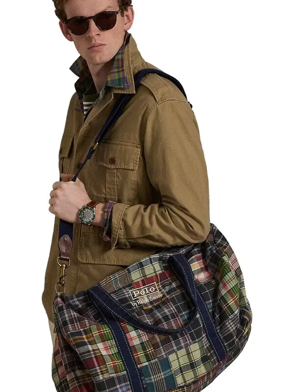 Ralph Lauren Patchwork Madras Duffle - Navy Multi