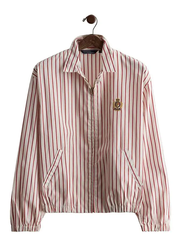 Ralph Lauren 1986 Polo Crest Striped Jacket Size - Tan