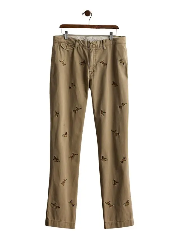 Ralph Lauren C. 2010 Embroidered Cotton Pants - Tan