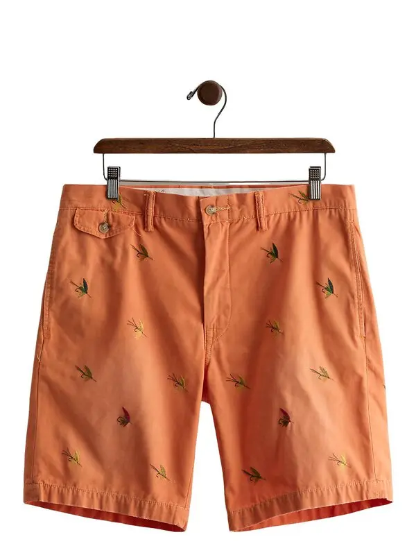 Ralph Lauren Embroidered Straight Fit Shorts - Orange
