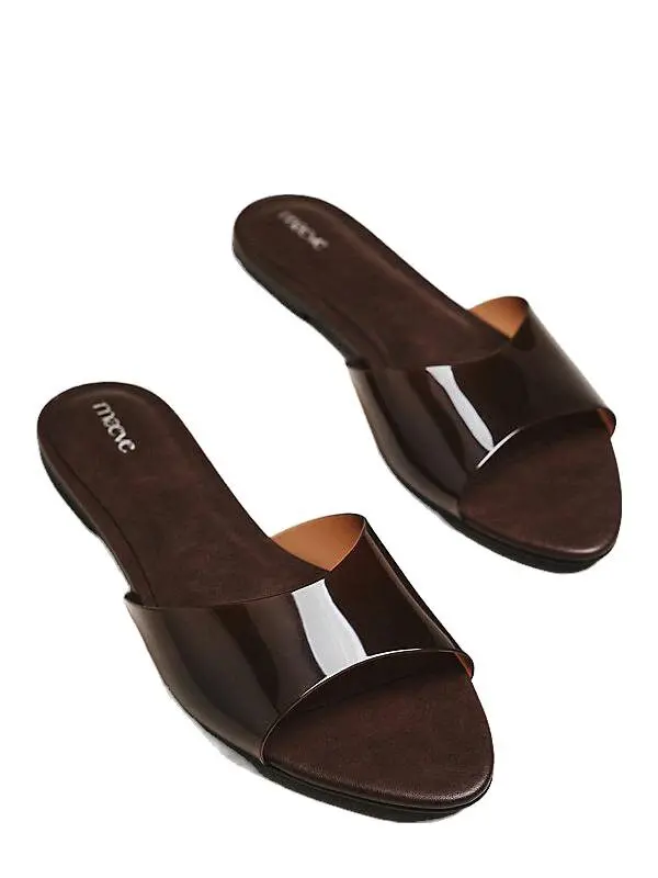 Maeve Pointed Toe Slip-on Sandals - Brown