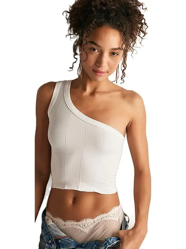 Free People Seamless Modal Asymmetrical Cami - Ivory