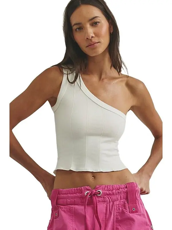 Free People Seamless Modal Asymmetrical Cami - Ivory
