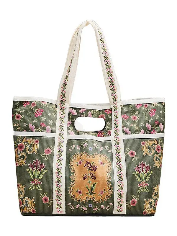 Agua Bendita Anna Tote Bag - Green Floral