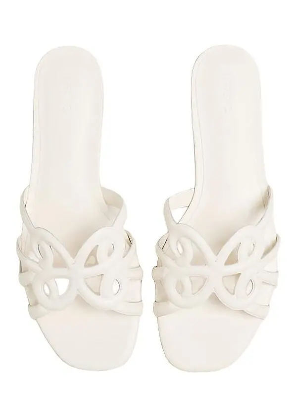 Maeve Logo Slide Sandals - Cream