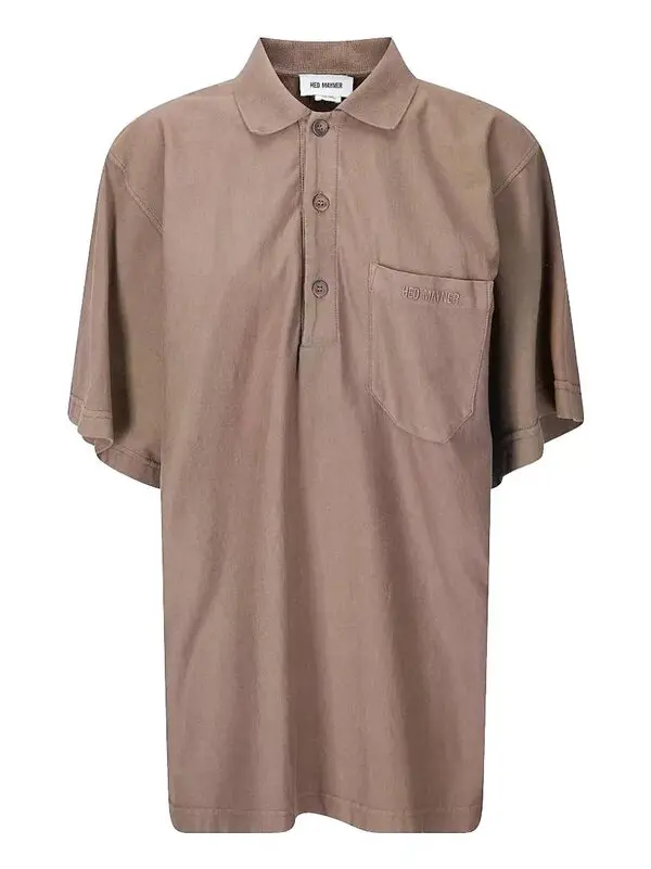 HED MAYNER Embroidered-logo Polo - Neutrals