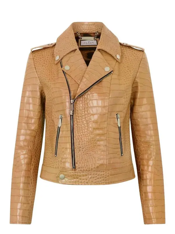 Philipp Plein Cocco Biker Jacket - Neutrals