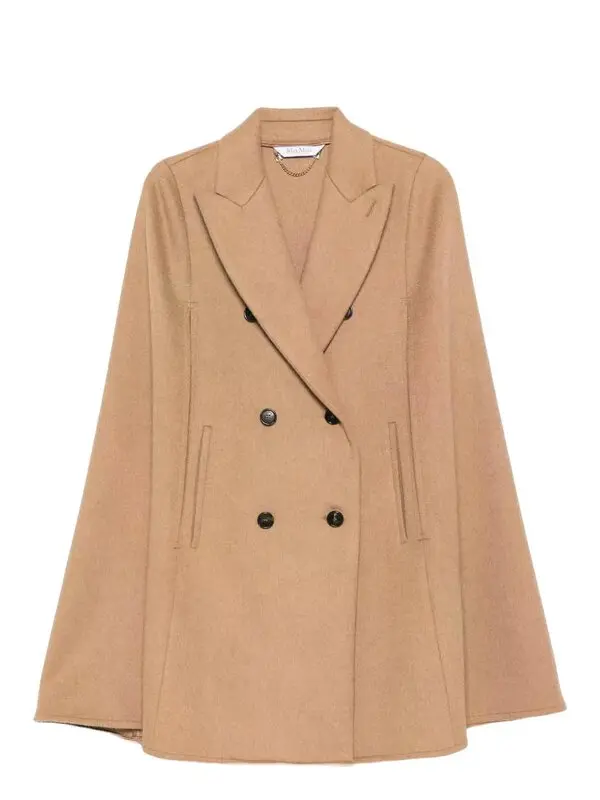 Max Mara Pordoi Double-breasted Cape - Brown