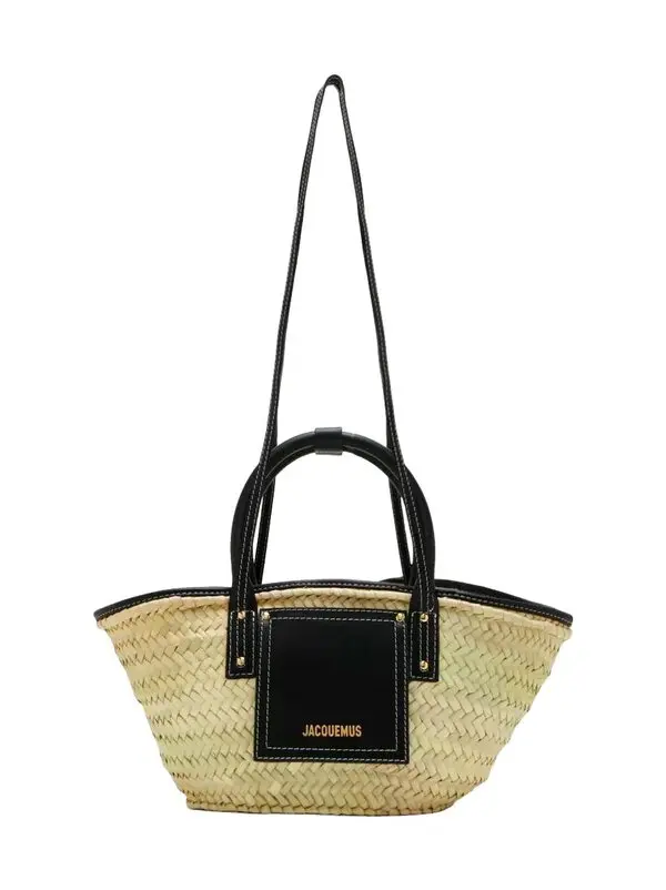 Jacquemus Le Petit Panier Soli Raffia Bag - Neutrals
