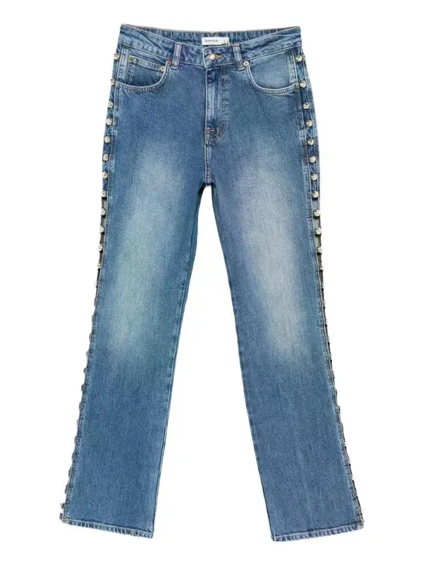 Simkhai Button-embellished Jeans - Blue