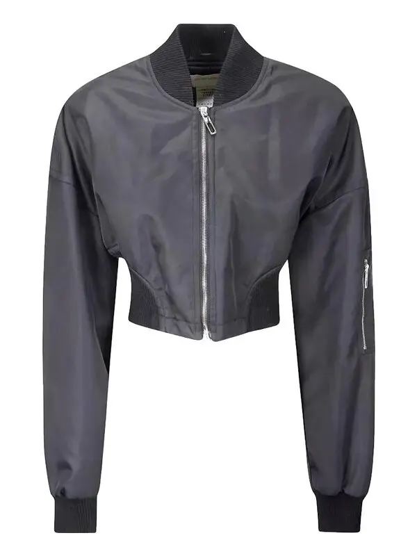 Sportmax Zip Fastening Cropped Jacket - Grey