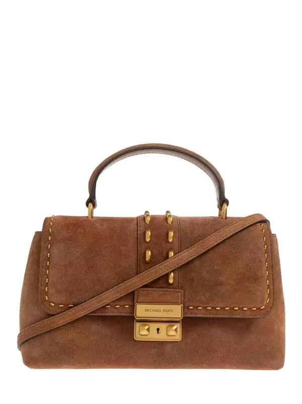 Michael Kors Tribeca Studded Top-handle Tote Bag - Brown