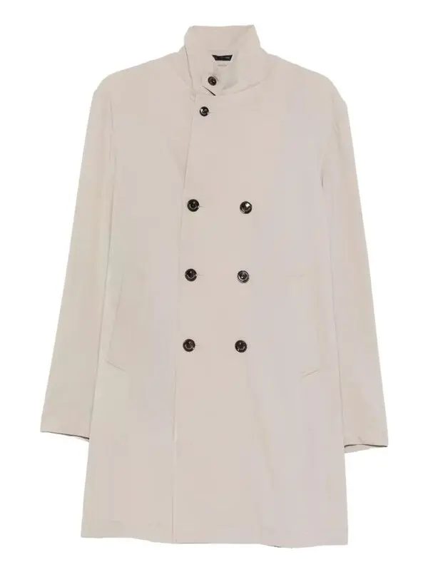 MONTECORE Double-breasted Trench Coat - Brown