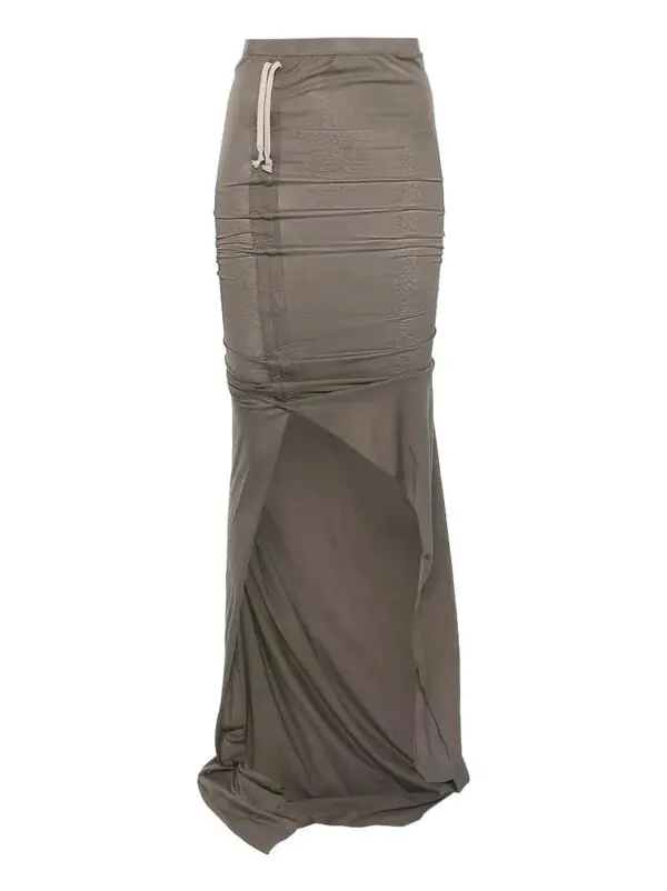 Rick Owens Slit-detail Maxi Skirt - Brown