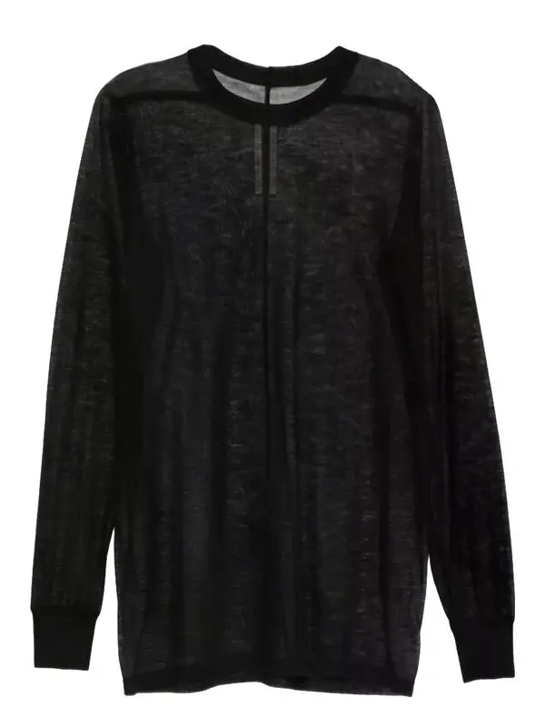 Rick Owens Level Ls T Long Sleeve Polo Shirt - Black